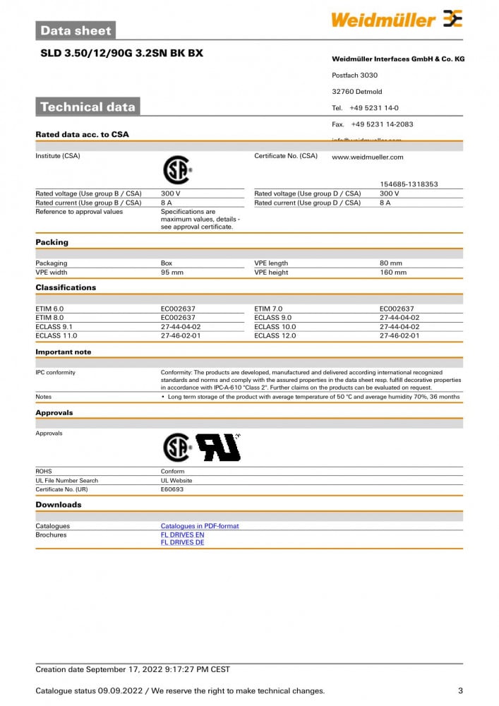 WEIDMULLER 2000900000 documentation page 3