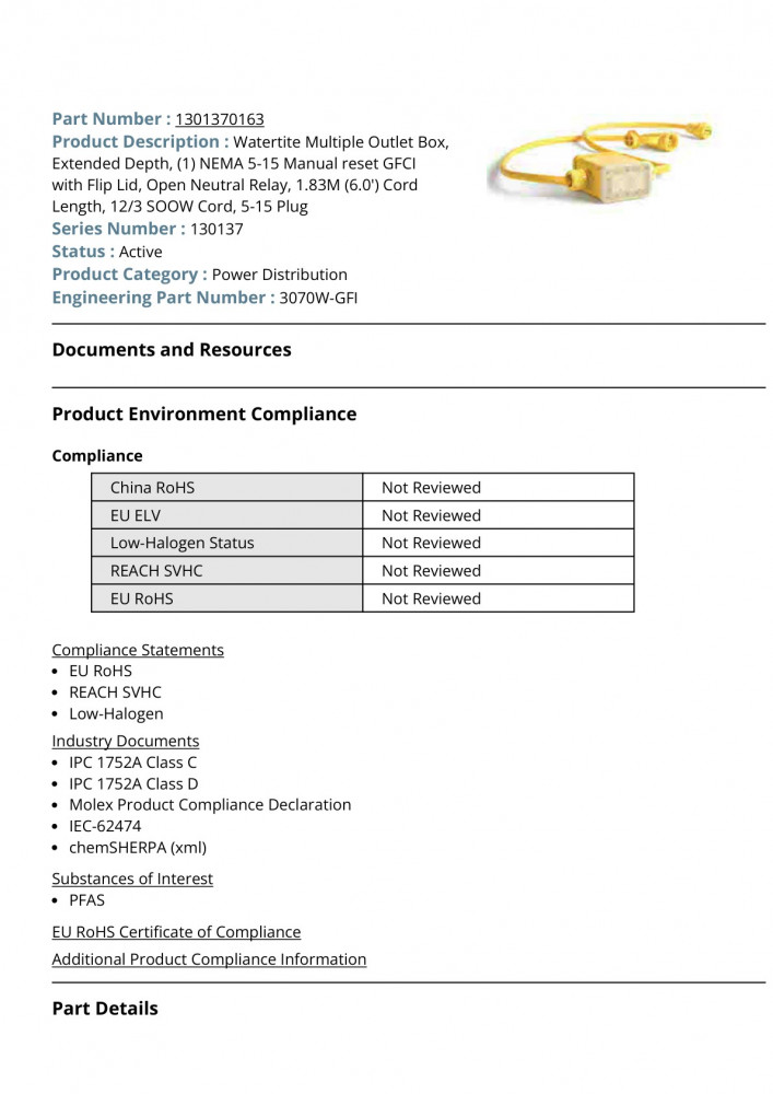 MOLEX 1301370163 product document image 1