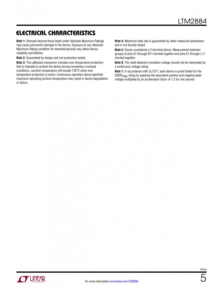LTP2884 technical document page 5