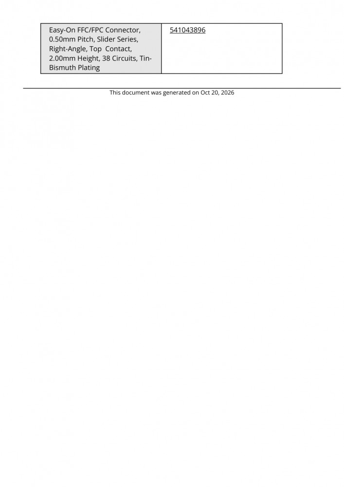 MOLEX FFC family specification, page 3