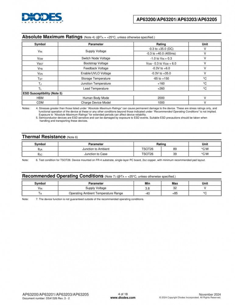 AP63205WU-7 datasheet page 4