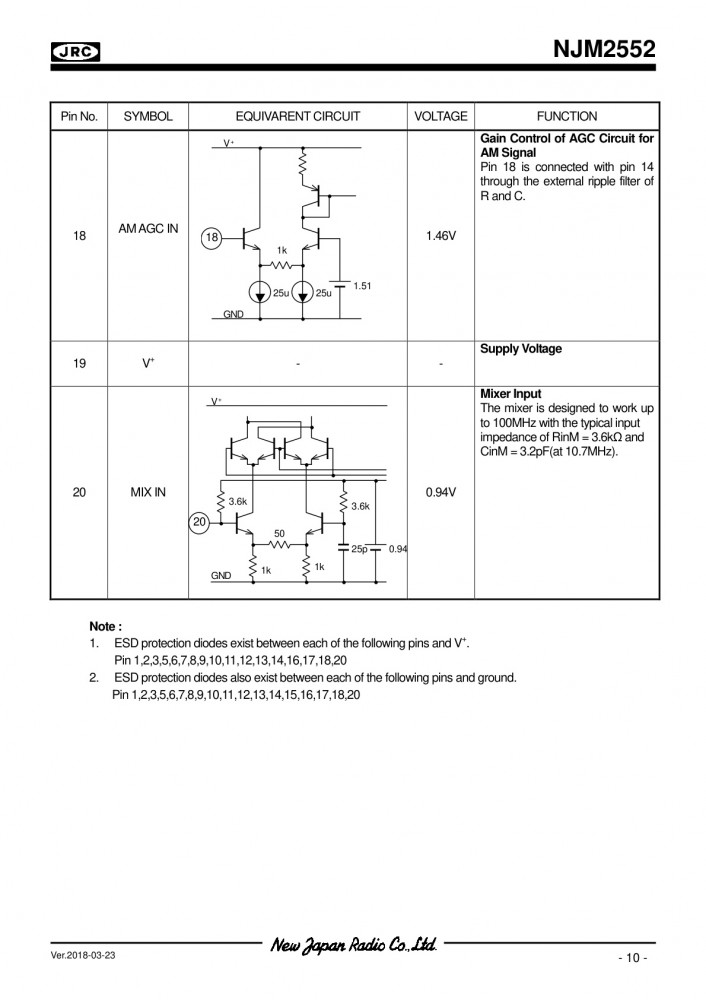 NJM2552 datasheet page 10