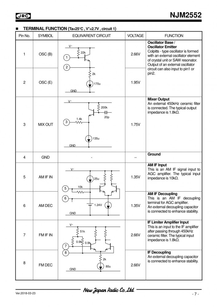NJM2552 datasheet page 7