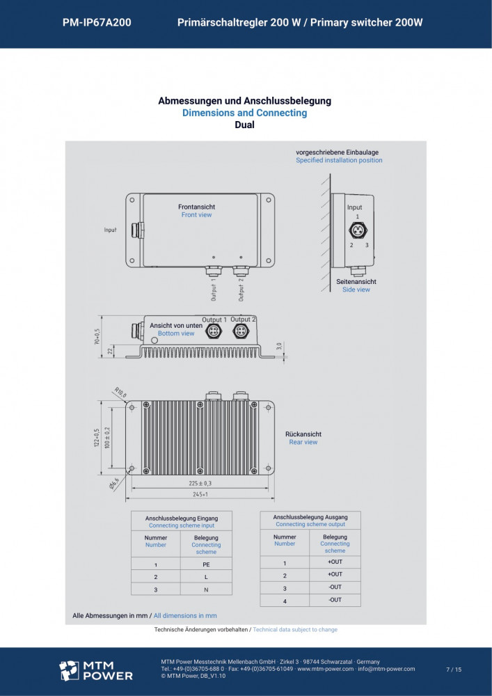 PM-IP67A200 datasheet page 7