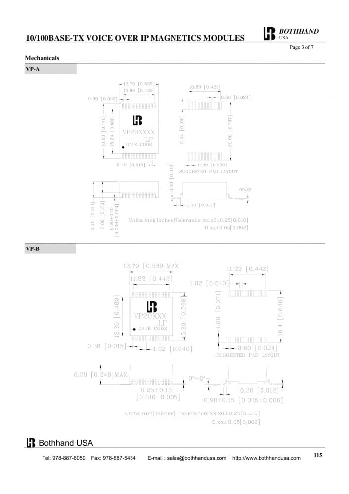 VP8019HF technical document page 3