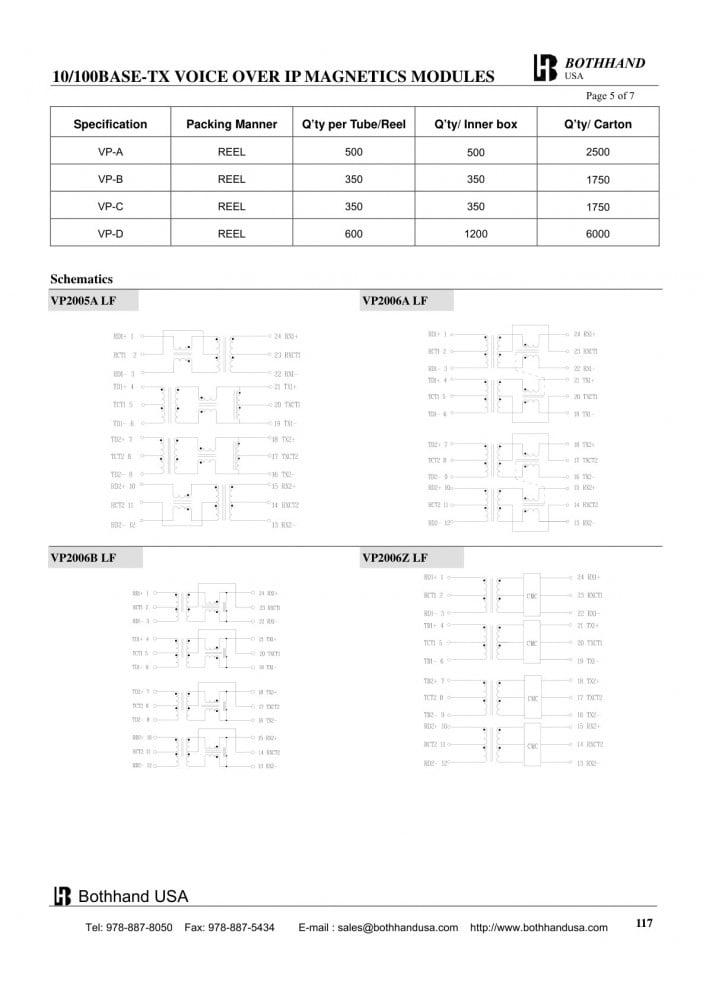 VP8019HF technical document page 5