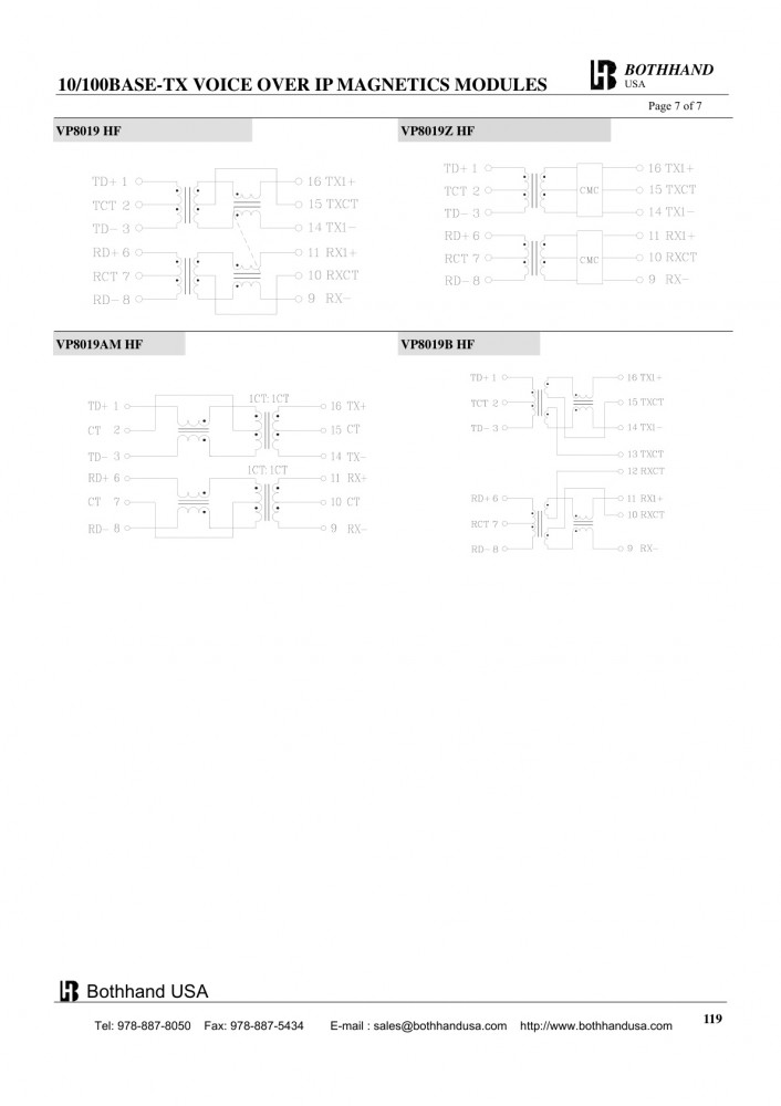 VP8019HF technical document page 7
