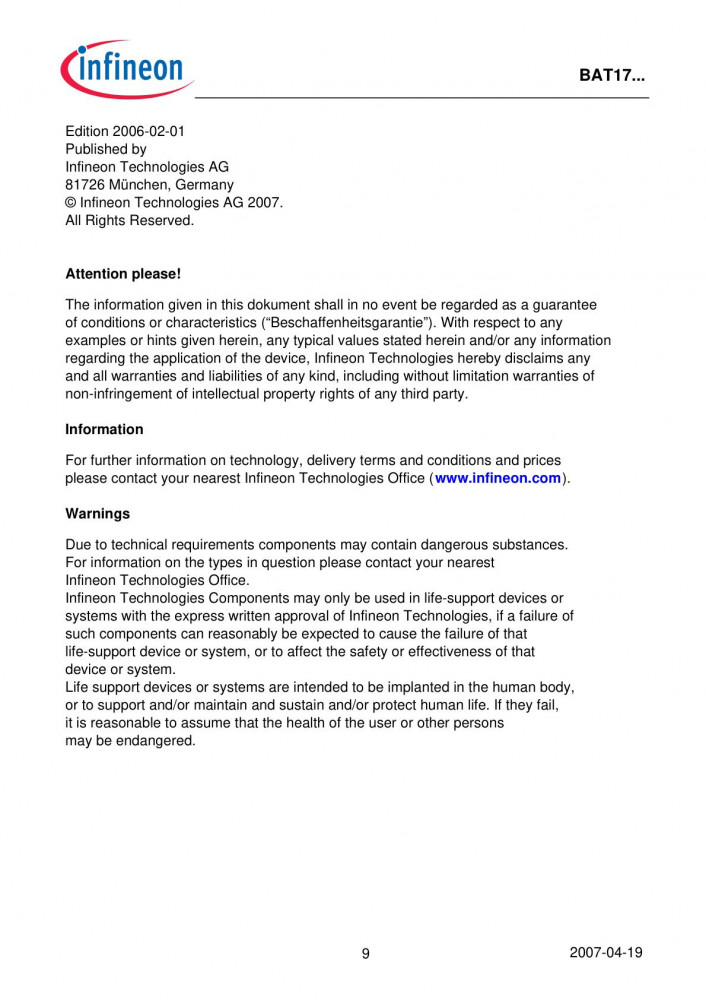 BAT17 datasheet page 9