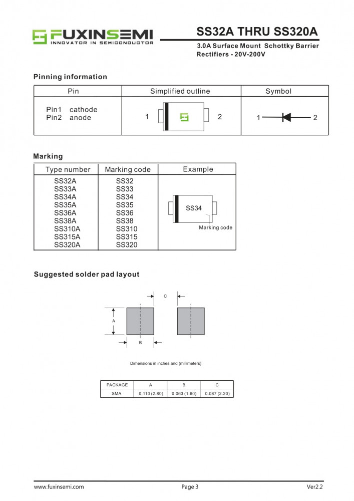 SS320A datasheet page 3