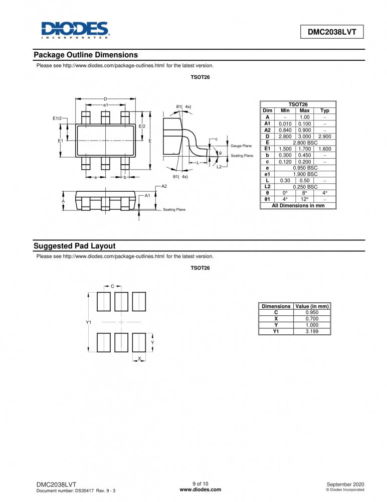 DMC2038LVT-7 datasheet page 9