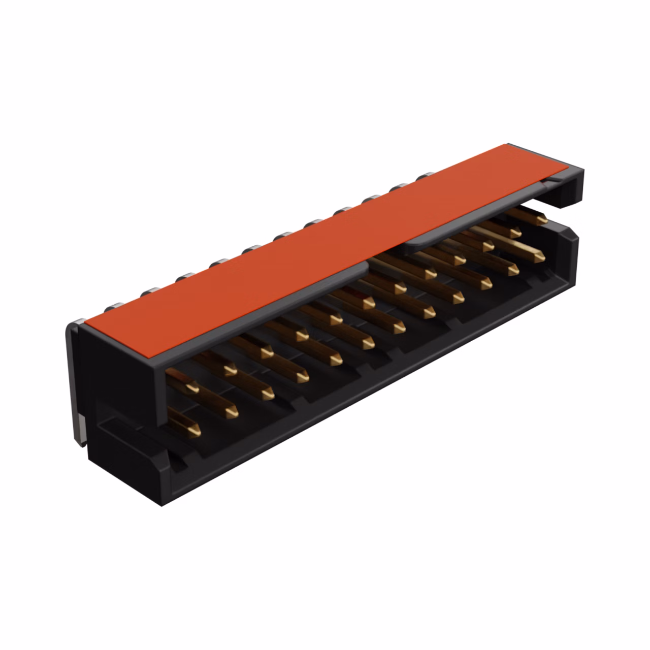 2.00mm Pitch, Milli-Grid PCB Header, Dual Row, Right-Angle, Through Hole, 24 Circuits, 0.38µm Gold (Au) Plating, 2.16mm Tail Length, Dual Side Slots, Dual Friction Locks, Center Polarization, Tape and Reel, with Pick-and-Place Tape for sale
