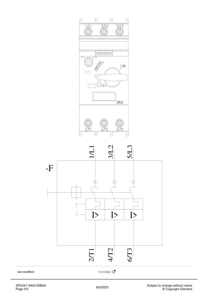 3RV24114AA100BA0 technical document page 5
