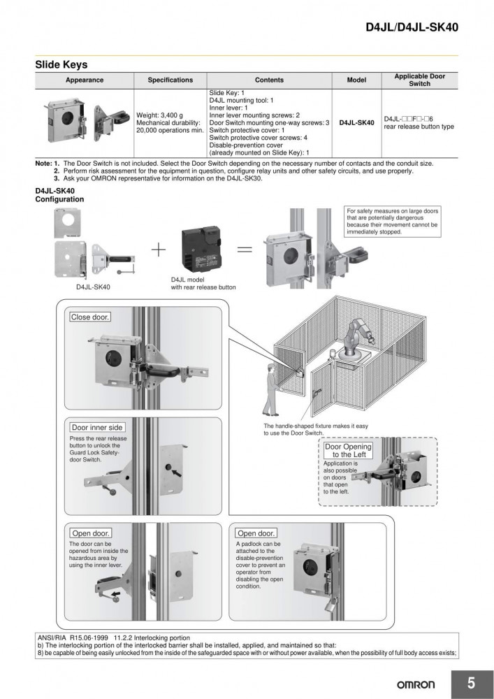 OMRON D4JL datasheet page 5
