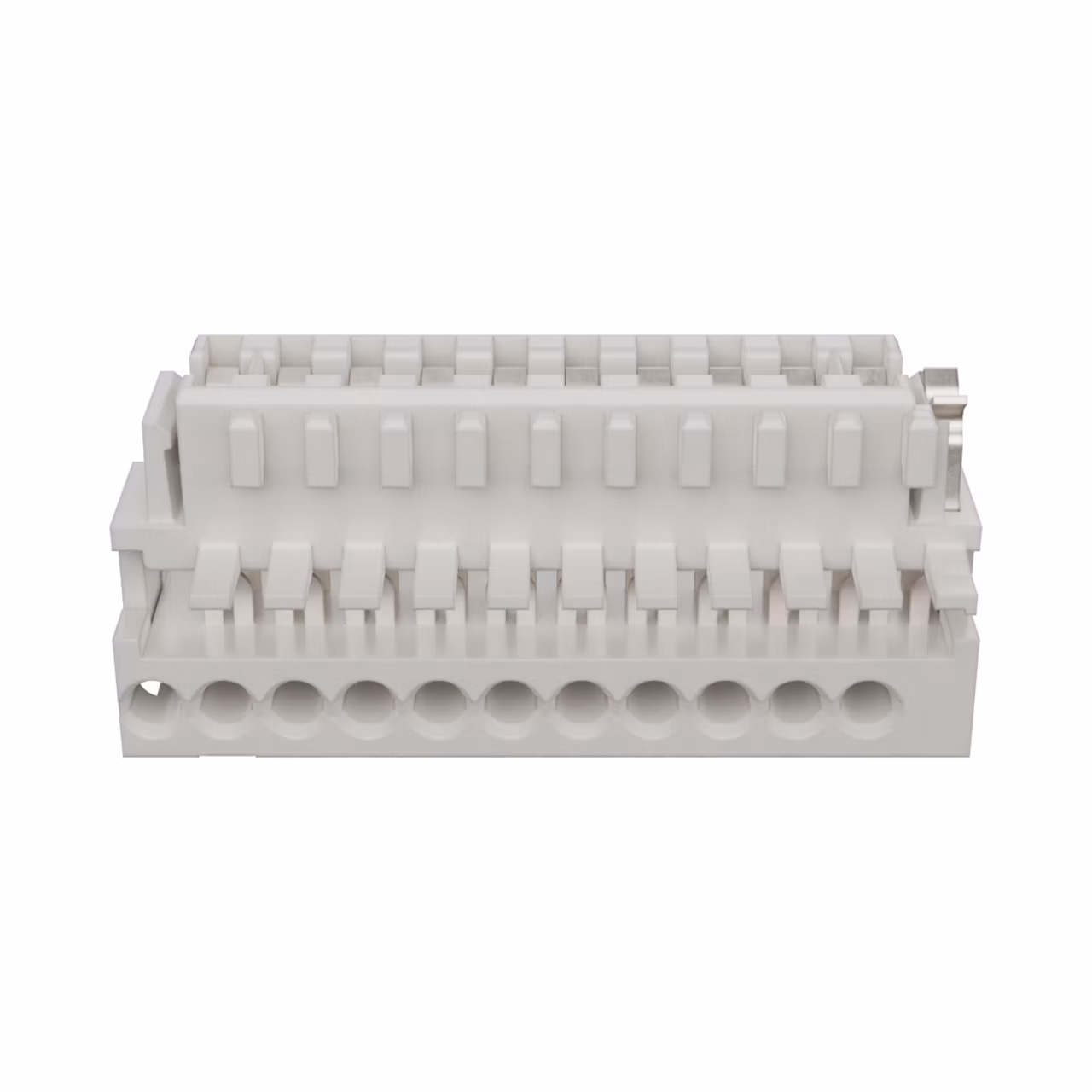 Appli-Mate RAST 2.5 IDT Housing, 2.50mm Pitch, with Side Latches, Female, 11 Circuits, Position Keys A & L Removed, Polarizing Ribs Between 1/2 and 9/10 for sale
