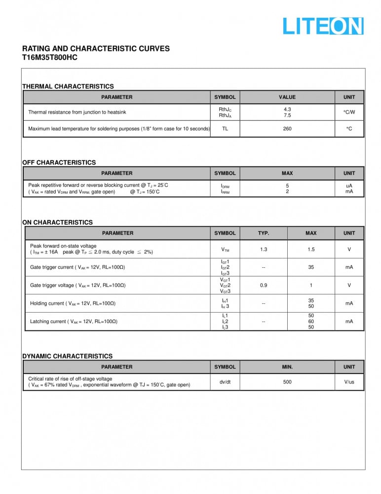 T16M35T800HC datasheet page 2