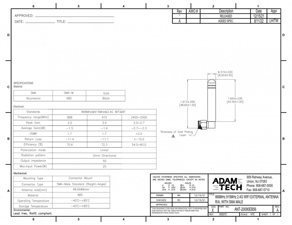 ANT-20090EB56 technical drawing