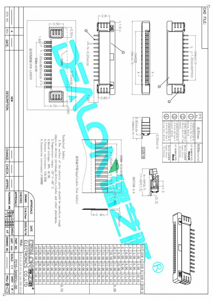 DEALON FC10-S17DCU-00 technical document preview