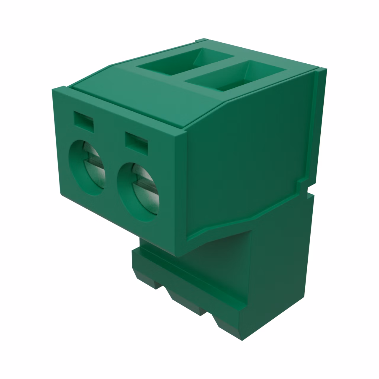 5.08mm Pitch Eurostyle 180° Wire Entry Plug, without Mounting Ends, 2 Circuits, Green for sale