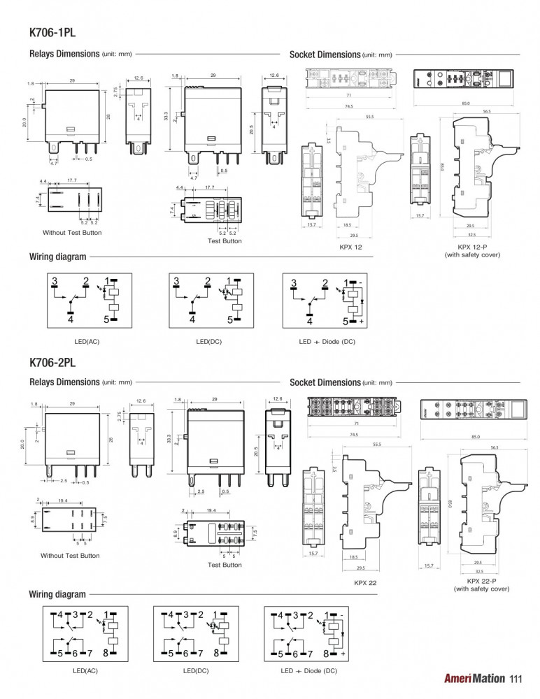 K706 Series technical documentation, page 2