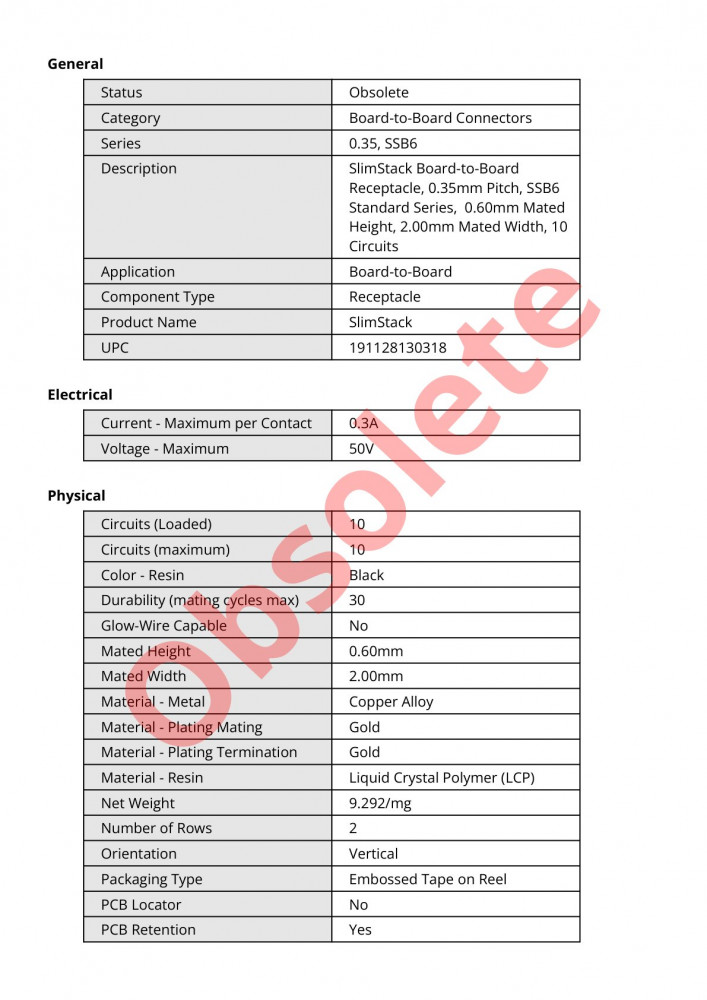Product document image 2 for MOLEX 5046181012