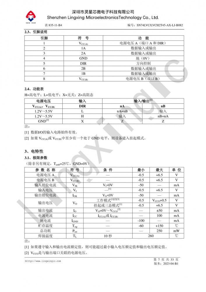 SN74LVC2T45 datasheet page 7