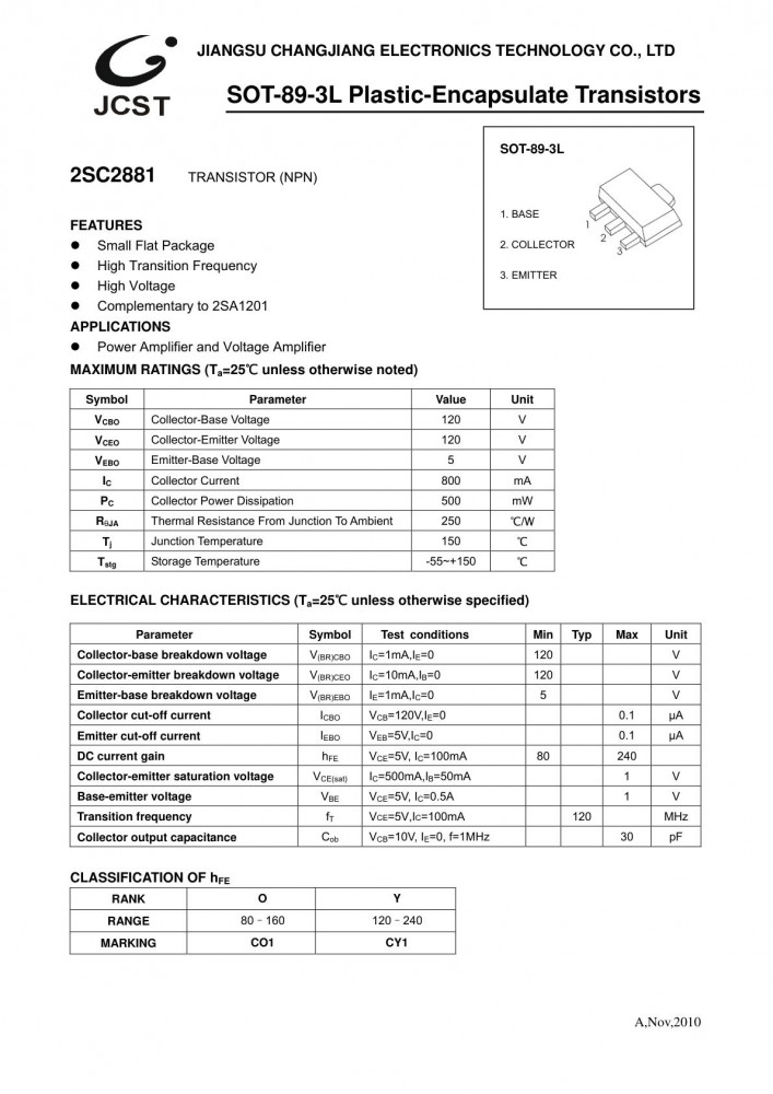 2SC2881 JSCJ datasheet preview