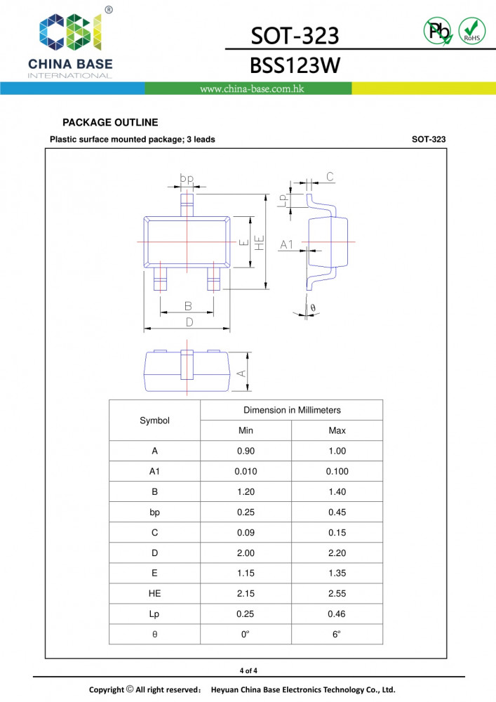 CBI BSS123W datasheet page 4