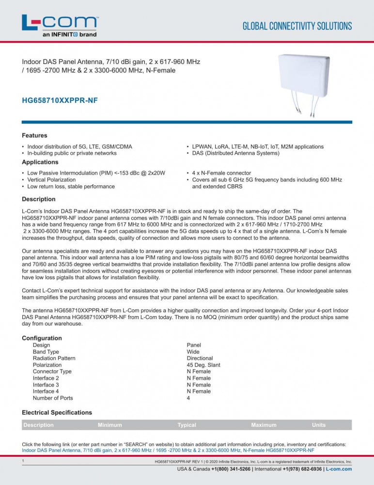 HG658710XXPPR-NF datasheet page 1