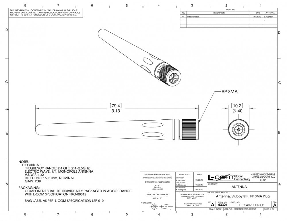 HG2402RDR-RSP technical document page