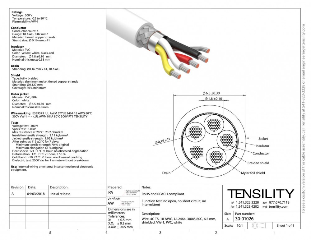 30-01026 cable product drawing