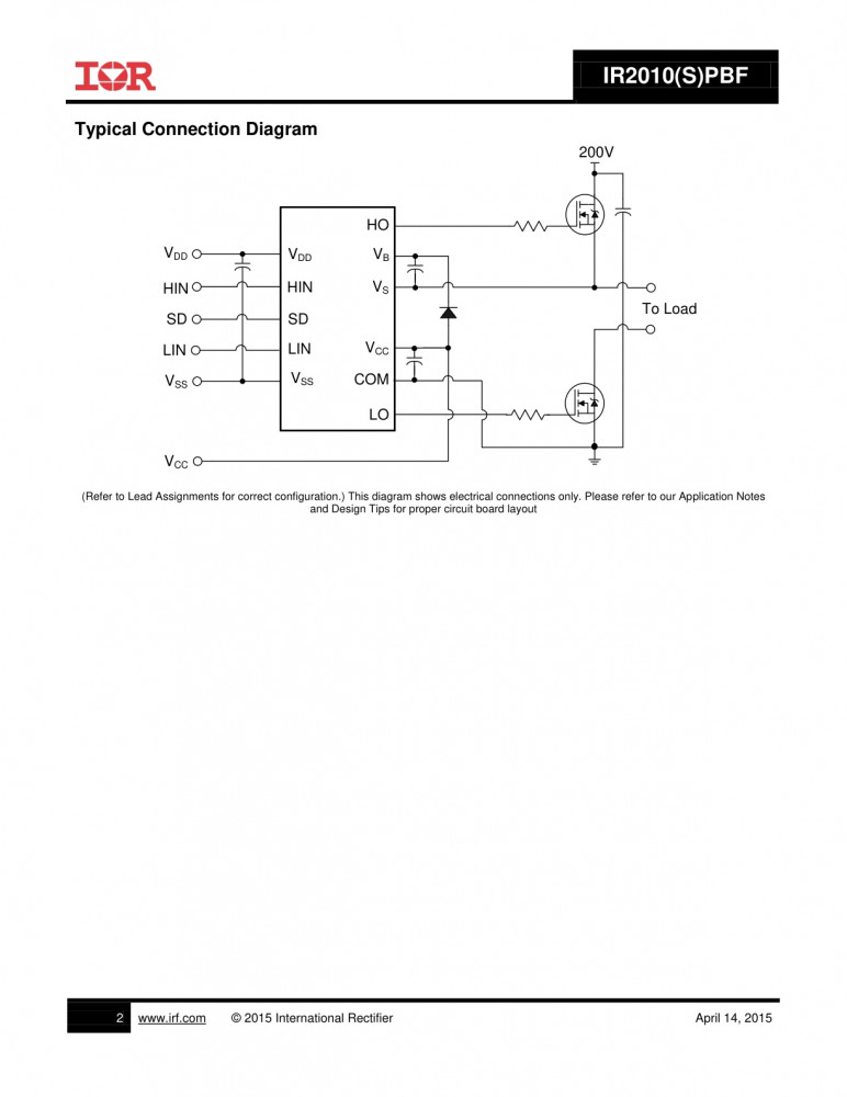 IR2010SPBF technical document page 2