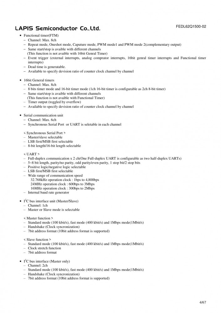 ML62Q1500 Group document page 4