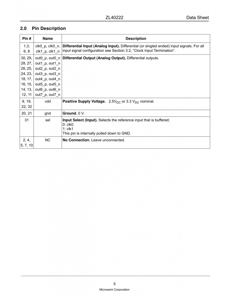ZL40222 datasheet page 5