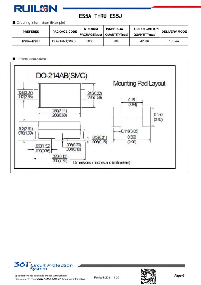 RUILON ES5G datasheet page 3