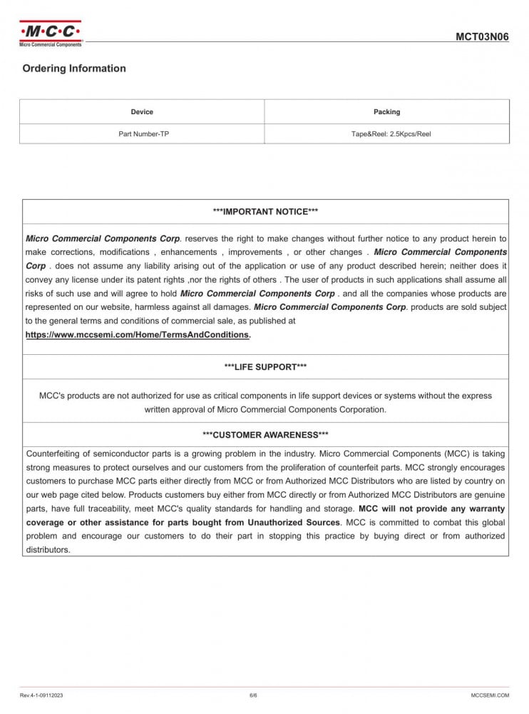 MCT03N06-TP datasheet page 6
