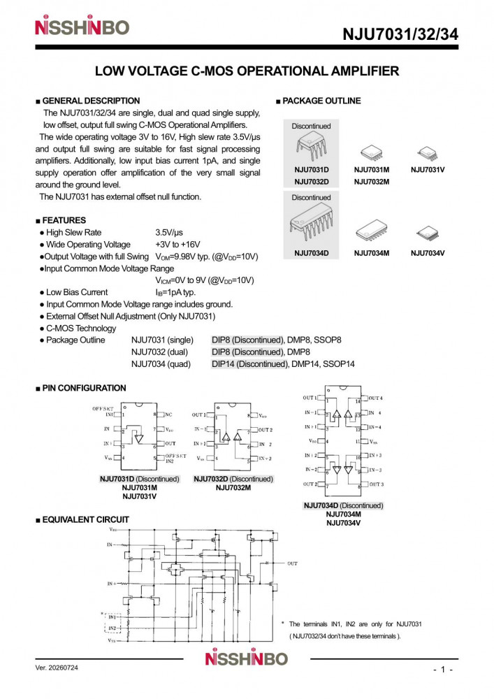 NJU7034 technical document page 1