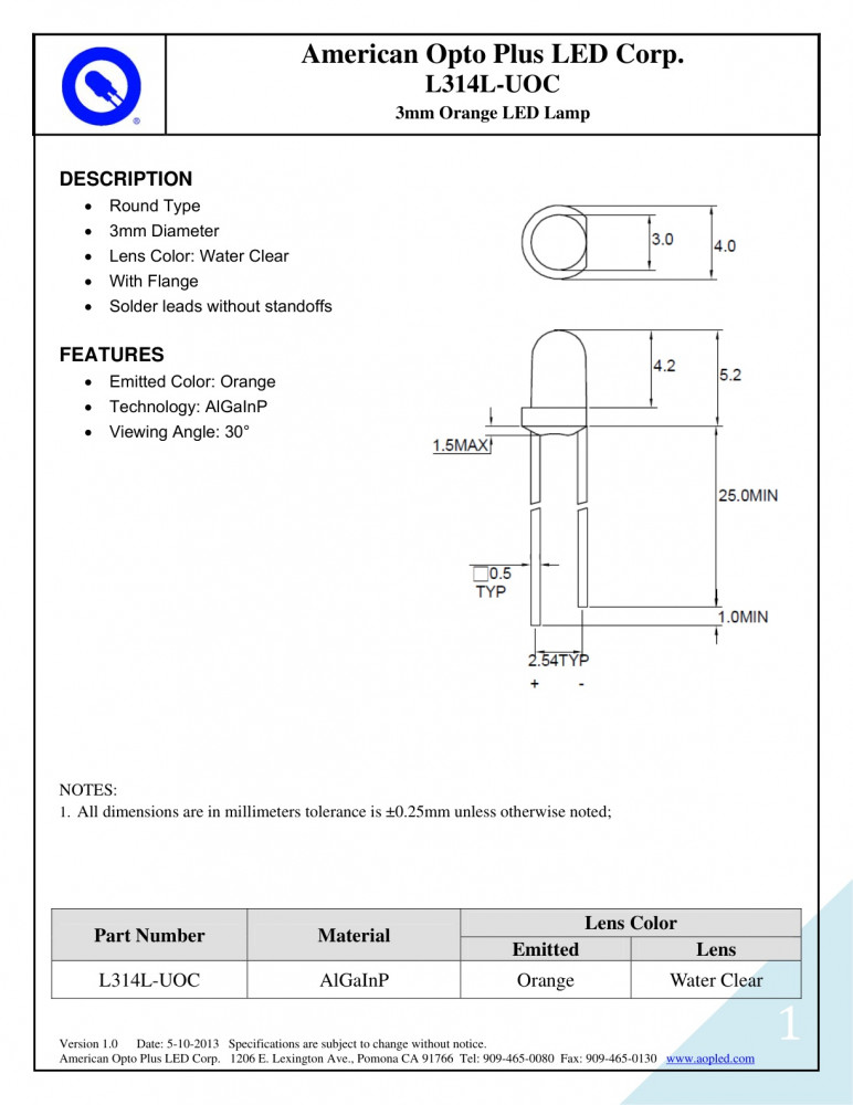 L314L-UOC datasheet page 1