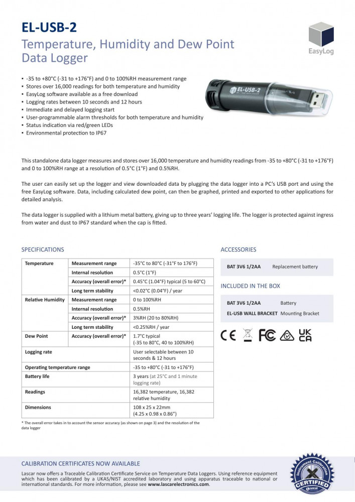 EL-USB-2 datasheet page 1