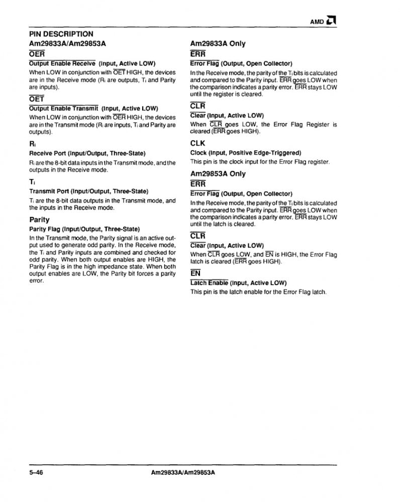 AM29833A technical document page 8
