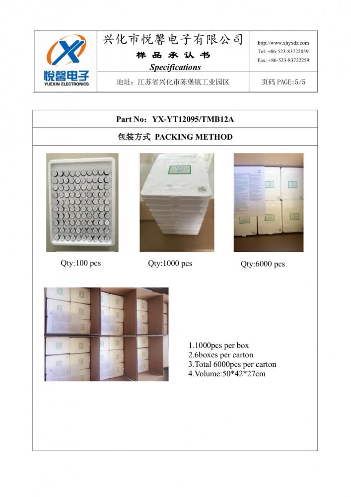 TMB12A03 specification document page 5
