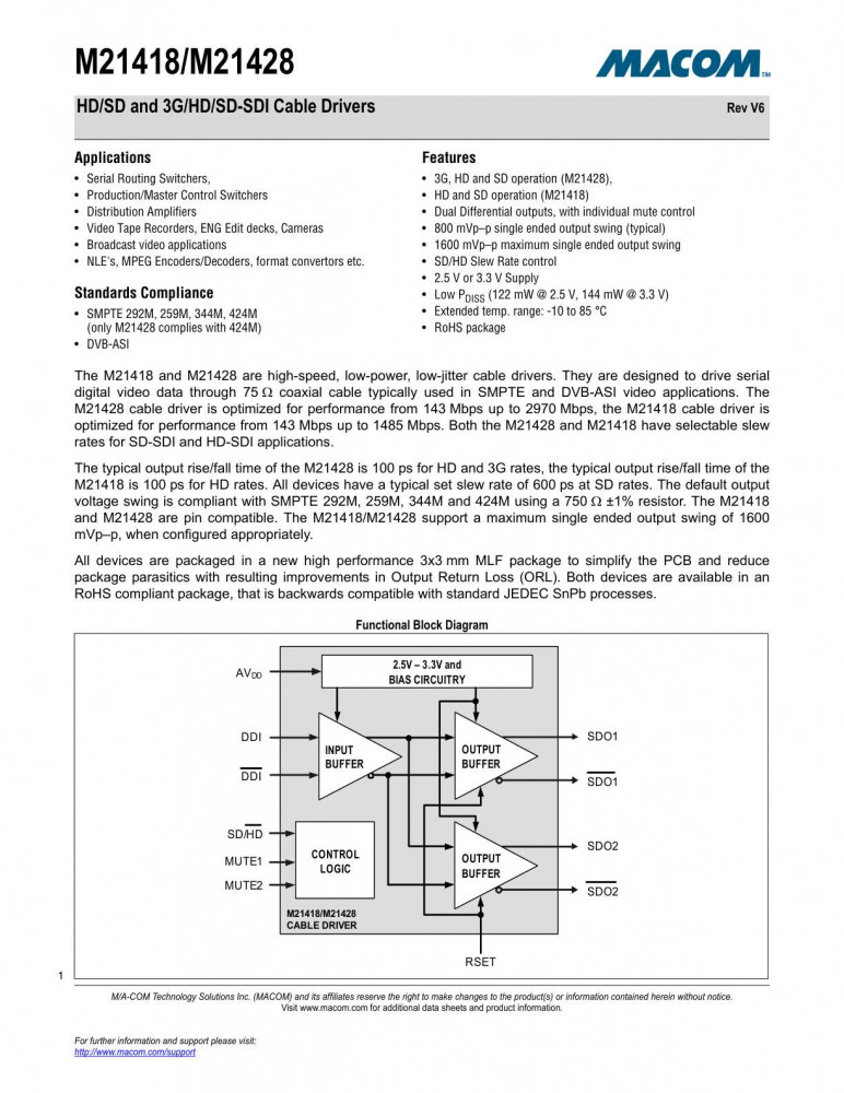 M21418G-12 technical document page 1