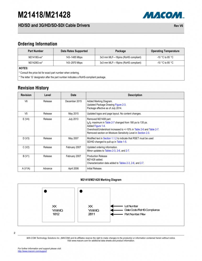 M21418G-12 technical document page 2