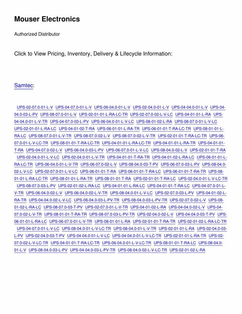 Samtec UPS series technical document page 3