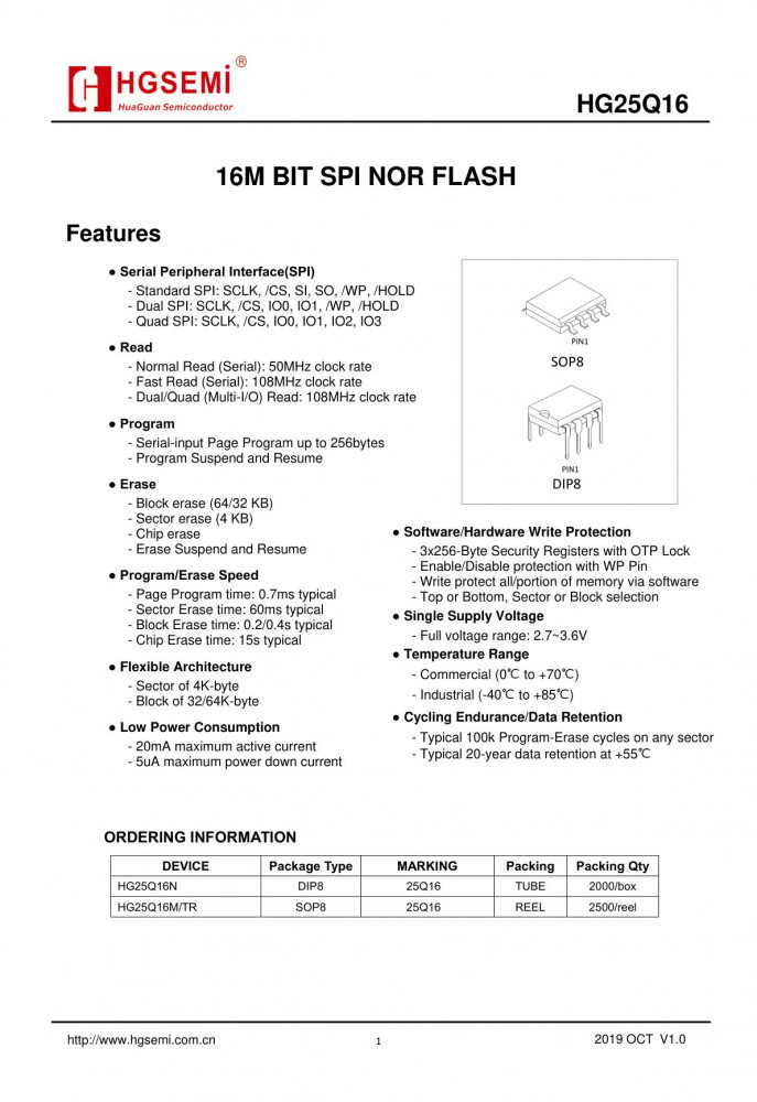 HG25Q16M/TR datasheet page 1