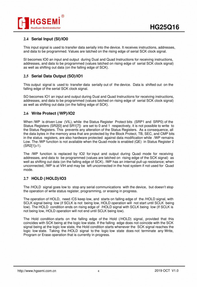 HG25Q16M/TR datasheet page 4