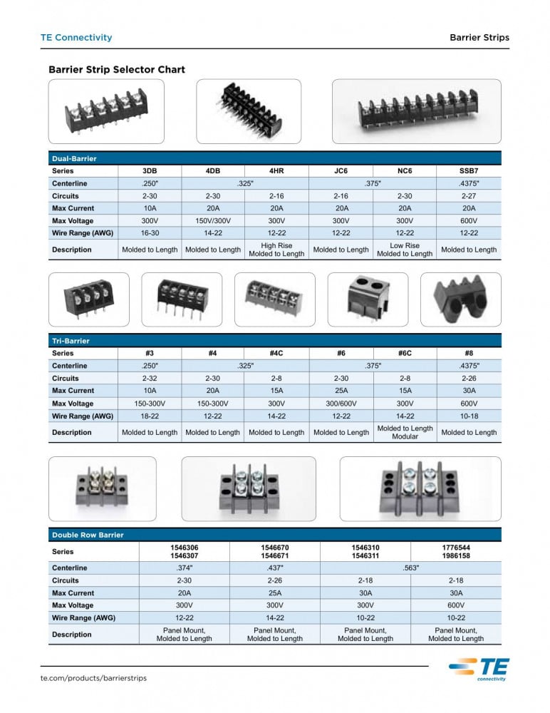 TE Connectivity barrier strip brochure page 2