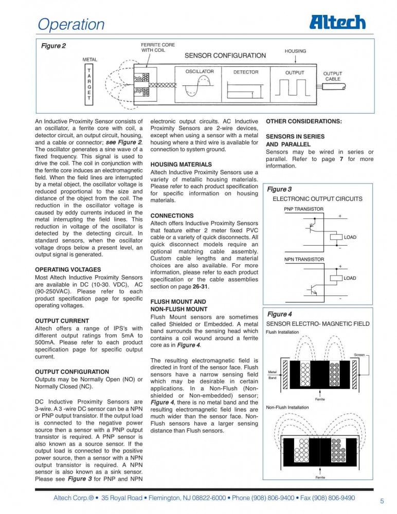 Altech proximity sensor catalogue page 3