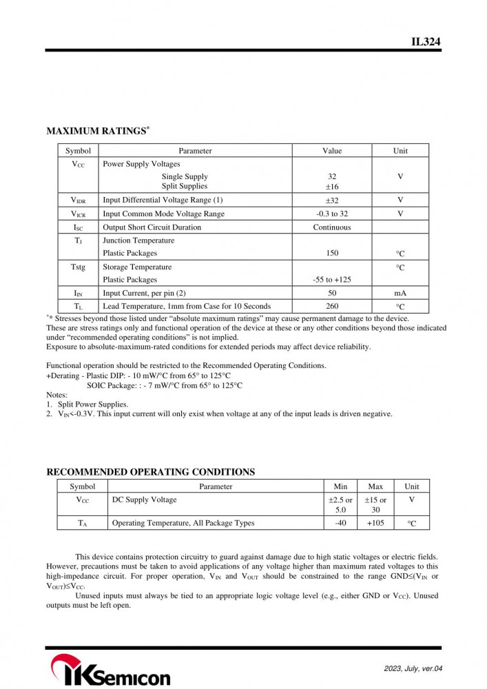IL324N datasheet page 2