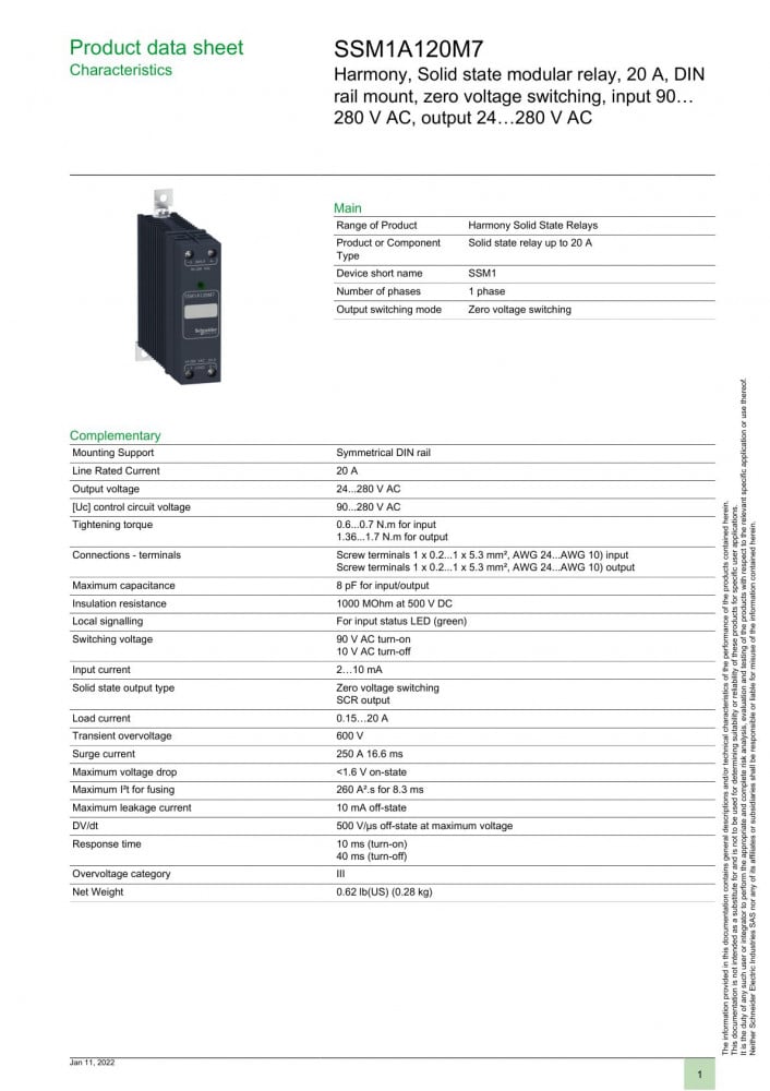 SSM1A120M7 technical document page 1