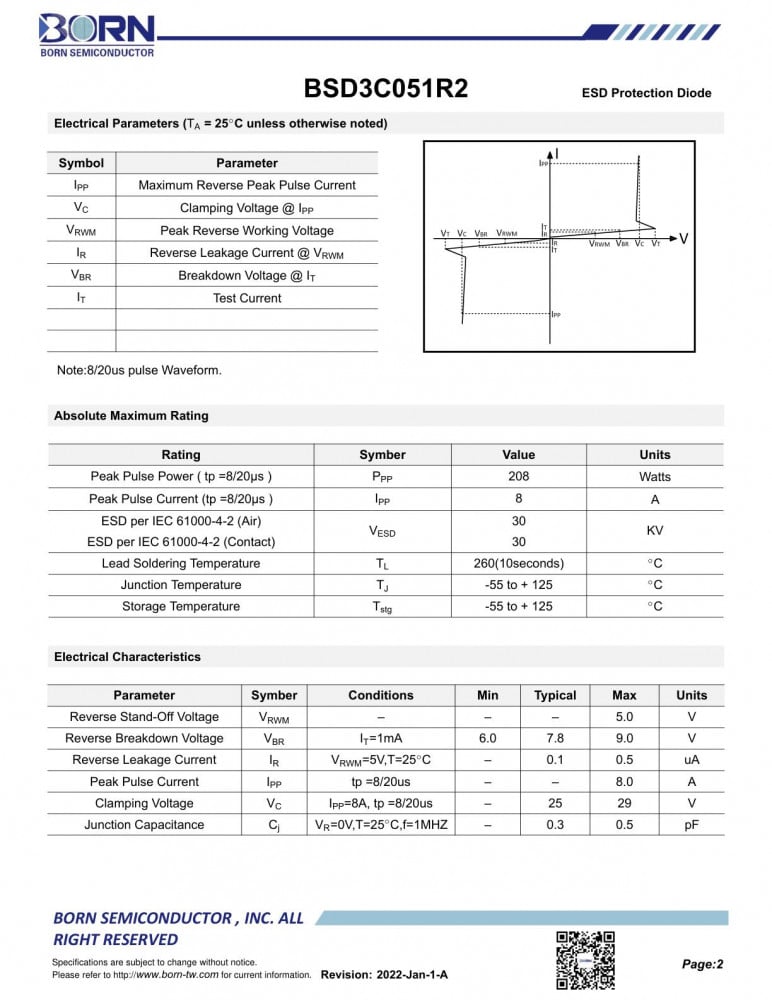 BSD3C051R2 datasheet page 2